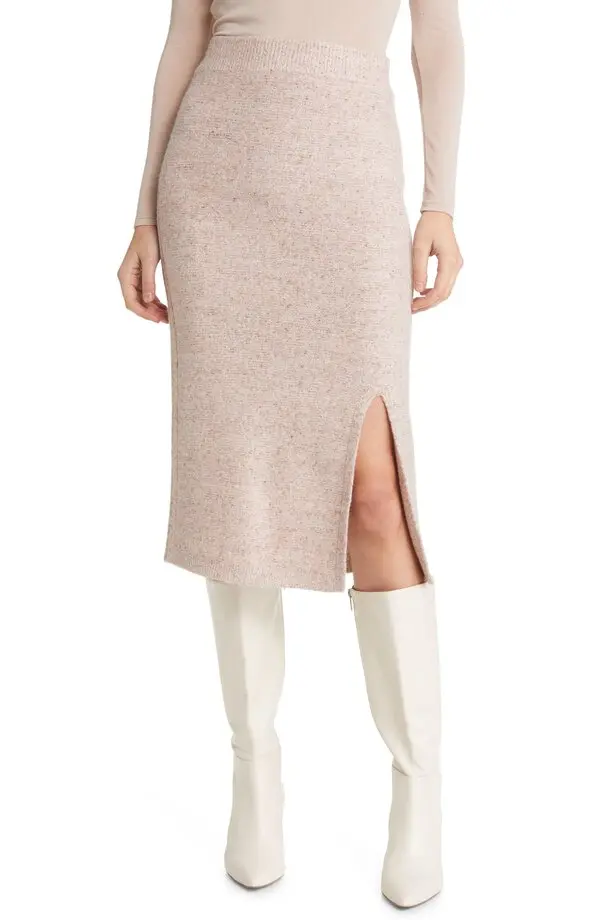 Club Monaco Slit Sweater Skirt In Pink Multi 35% Off Editorialist