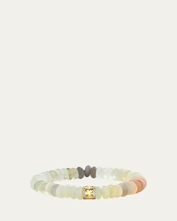 SYDNEY EVAN Lucky Rondelle Moonstone Bracelet - Multicolor