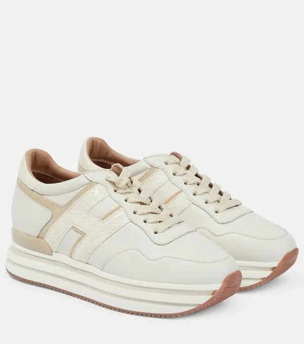 Hogan H483 Platform Sneakers In White 30% Off Editorialist - Main Image