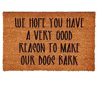 EVERGREEN Funny 16' X 28' Coir Door Mat
