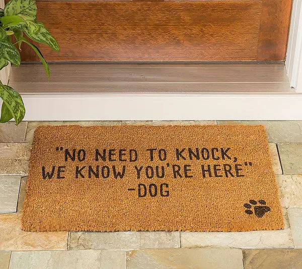 EVERGREEN Don't Knock, The Dogs Know You Are H Re' 16x28 Mat