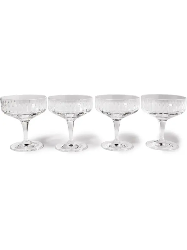 SOHO HOME Roebling Set Of Four Crystal Champagne Coupes - Neutrals