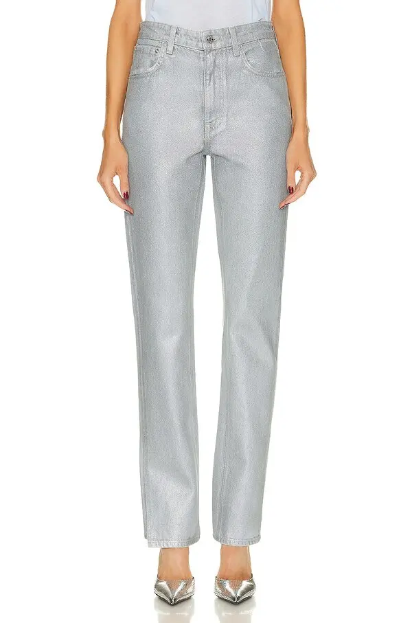 GRLFRND Harlow Coated High-rise Boot Jeans