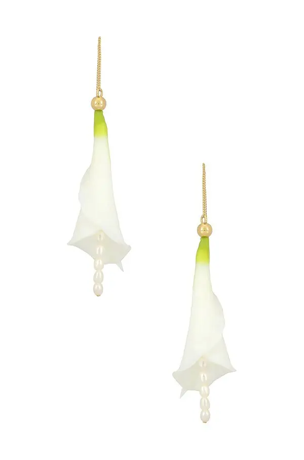 Cult Gaia Calla Earrings - White