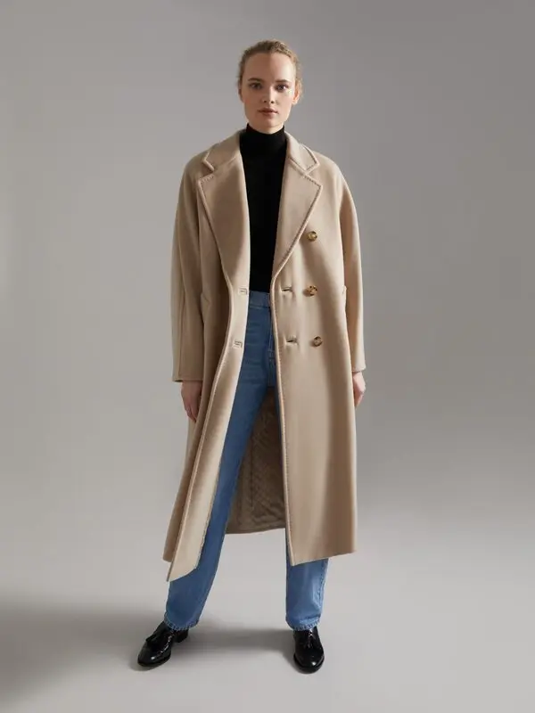Manteau Iconique Max Mara 101801 - Taille 40 - Cachemire - Vintage - Sans Ceinture