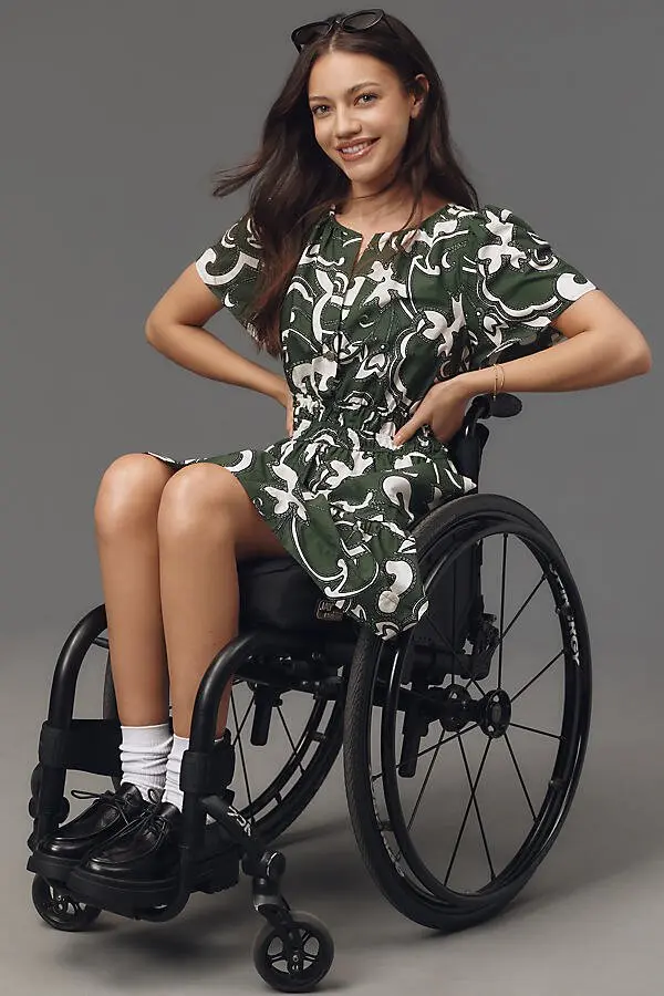 THE SOMERSET COLLECTION BY ANTHROPOLOGIE The Somerset Collection Mini Dress - Green Pattern