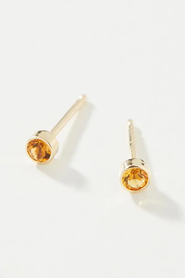 Maya Brenner Designs 14k Gold Birthstone Earrings - November