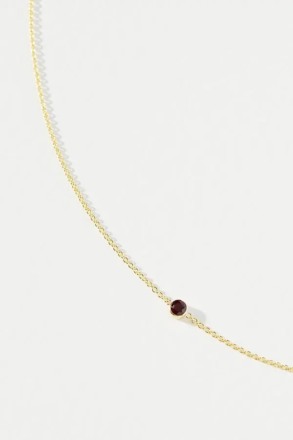 Maya Brenner Designs 14k Gold Asymmetric Birthstone Necklace - January
