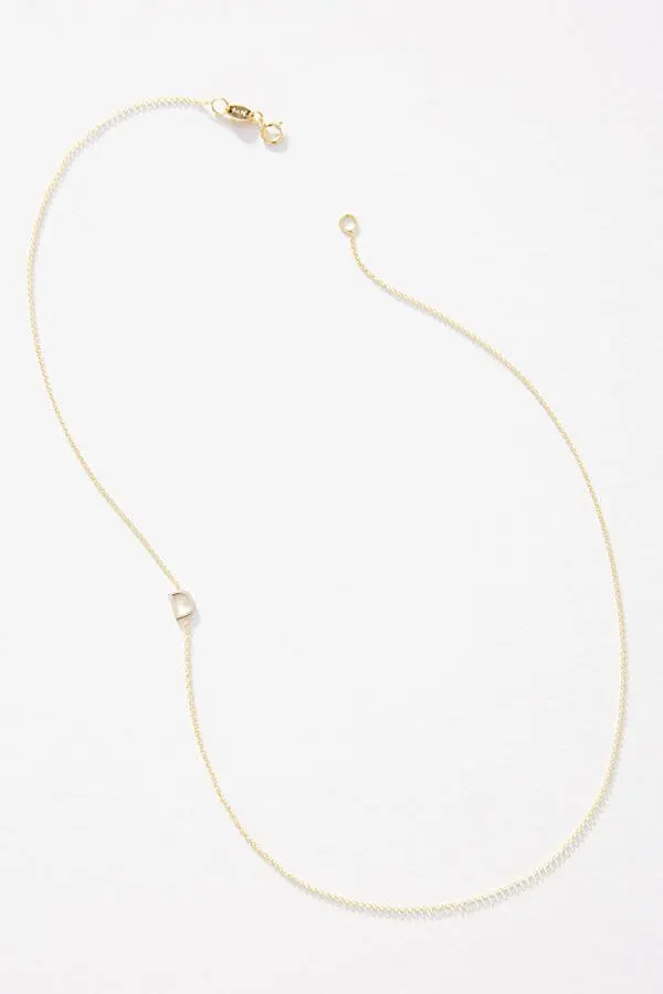 Maya Brenner Designs 14k Asymmetric Monogram Necklace - D