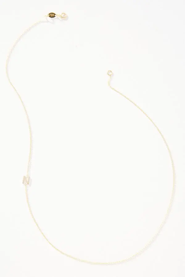 Maya Brenner Designs 14k Asymmetric Monogram Necklace - N