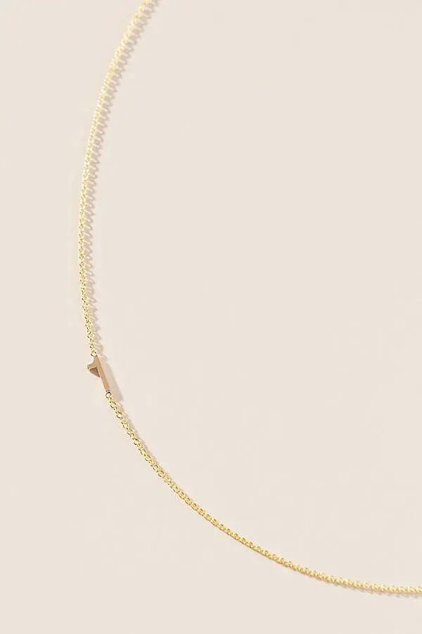 Maya Brenner Designs 14k Gold Asymmetrical Numeral Necklace - Black ...