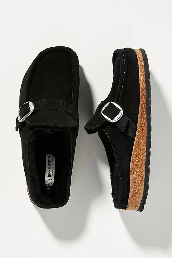 BIRKENSTOCK Buckley Shearling Clogs - Black