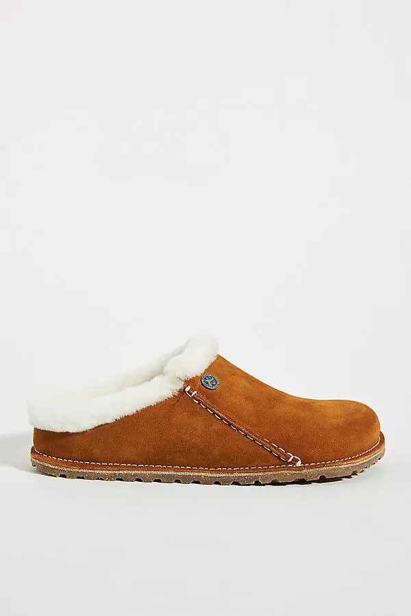 BIRKENSTOCK Zermatt Premium Suede Shearling Clogs - Mink