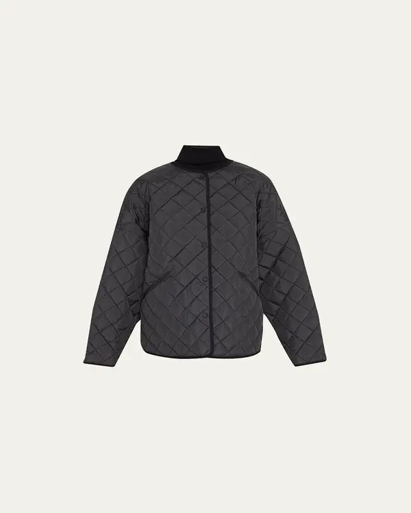 TOTÊME Water-resistant Quilted Oversize Jacket - Black