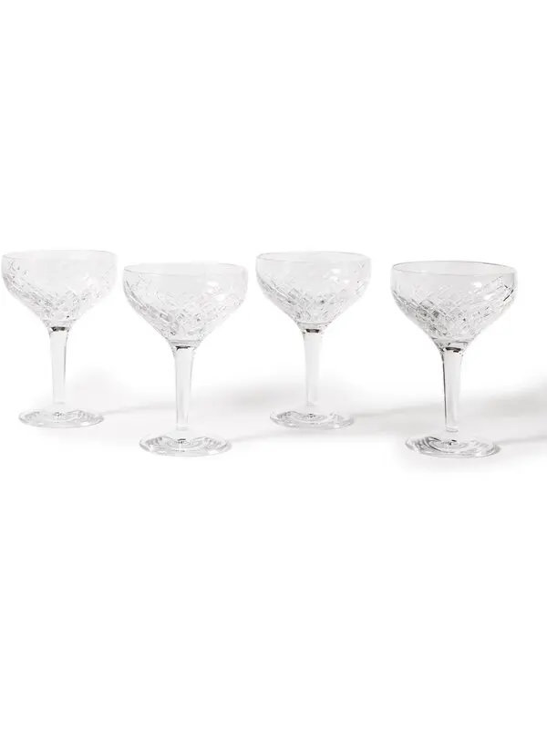 SOHO HOME Barwell Set Of Four Crystal Coupe Glasses - Neutrals