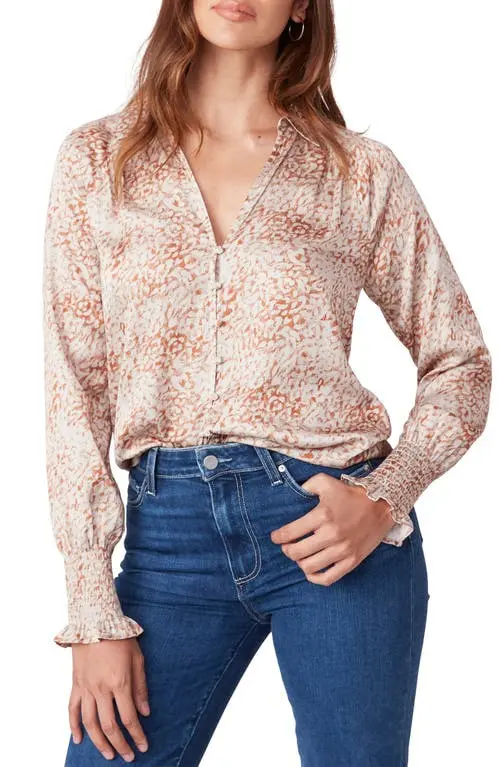 Paige Sayven Abstract Floral Blouse