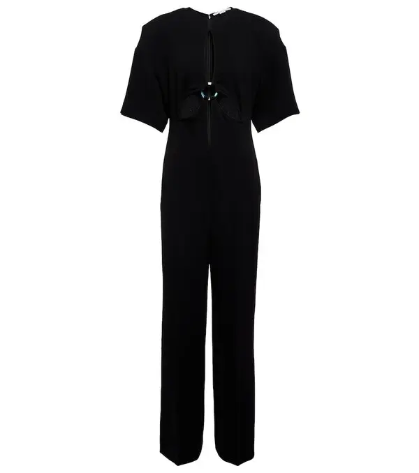 Stella McCartney Cut-out Straight-leg Jumpsuit - Black