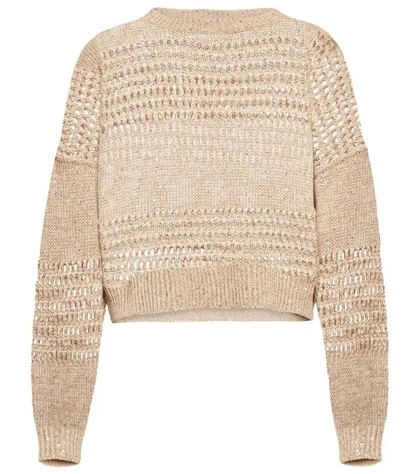 Brunello Cucinelli Embellished Openwork Sweater