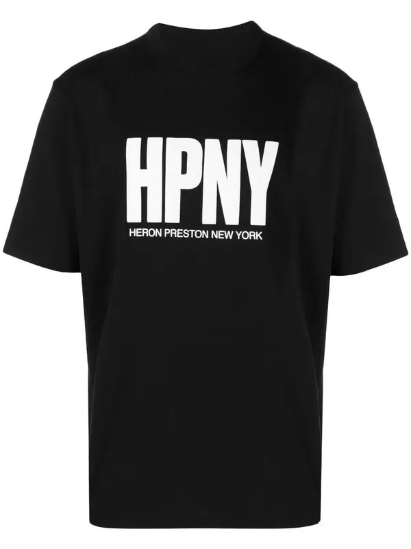 Heron Preston Logo-print Organic Cotton T-shirt - Black