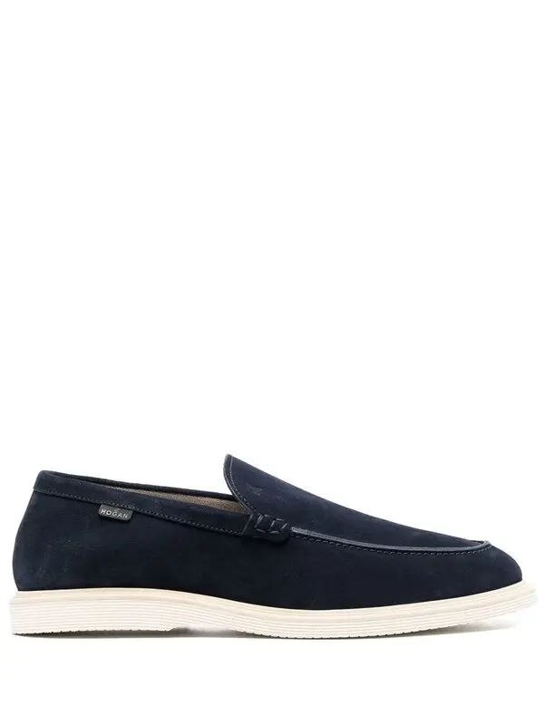 Hogan Almond-toe Suede Loafers