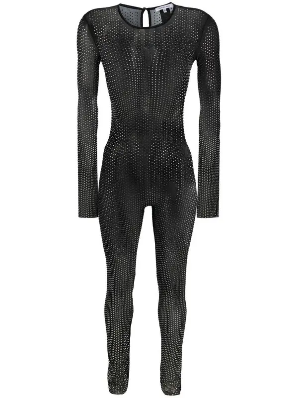 Patrizia Pepe Sheer Crystal-embellished Jumpsuit