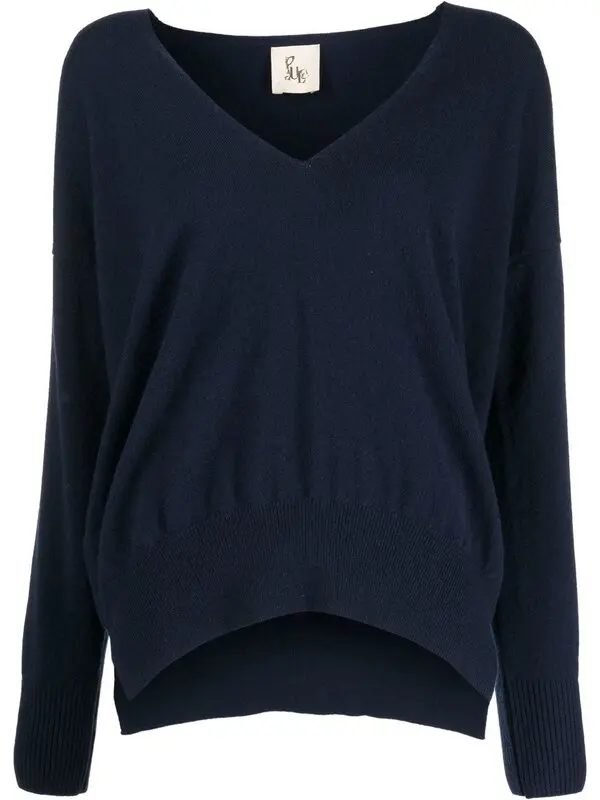 PAULA V-neck Cashmere Sweater - Blue
