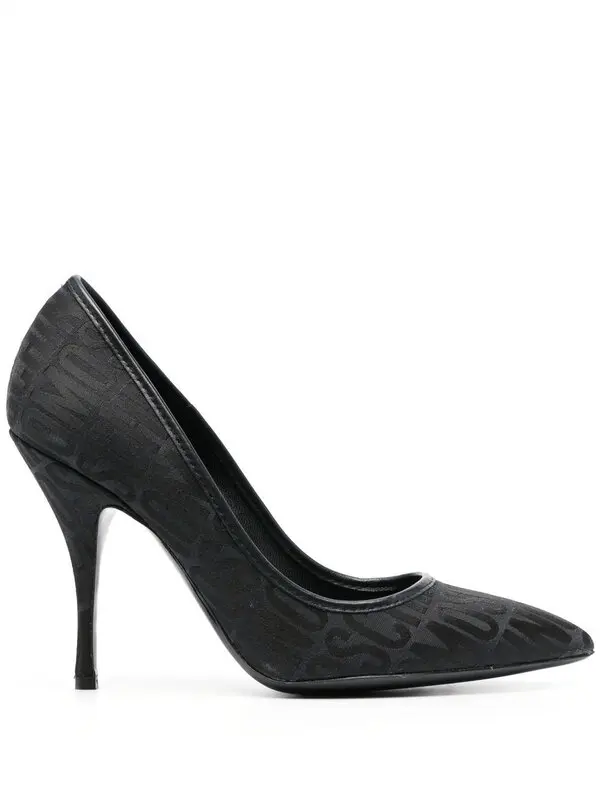 Moschino Logo-pattern Stiletto Pumps