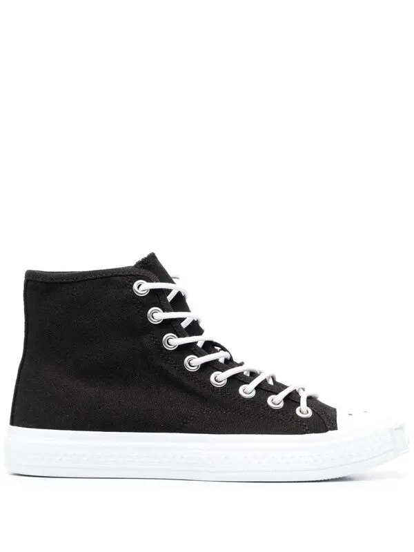 Acne Studios Contrasting Toe-cap Lace-up Sneakers - Black