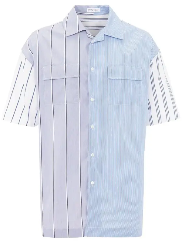 JW Anderson Panelled Stripe-print Shirt