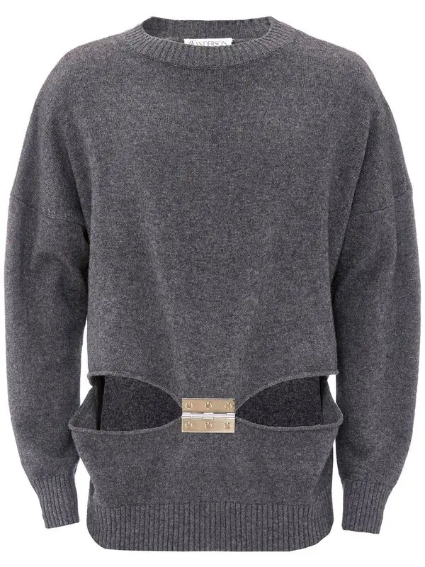 JW Anderson Hinge-embellished Cut-out Jumper