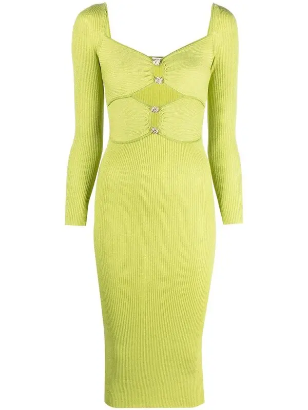 SELF-PORTRAIT Long-sleeve Knitted Dress