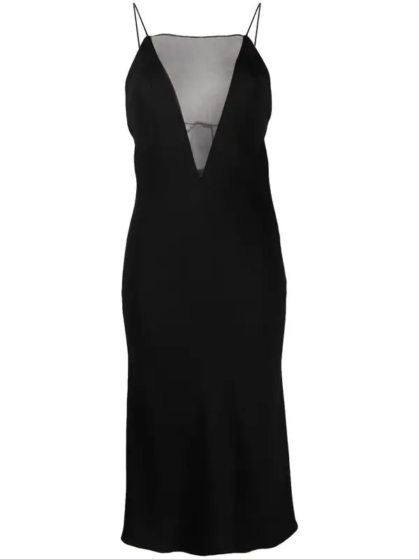 Stella McCartney Compact Silk Crepe Midi Dress