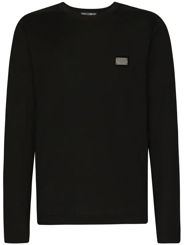 Dolce & Gabbana Logo-tag Long-sleeve T-shirt - Black