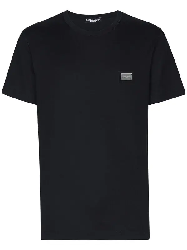 Dolce & Gabbana Logo-tag Cotton T-shirt - Blue