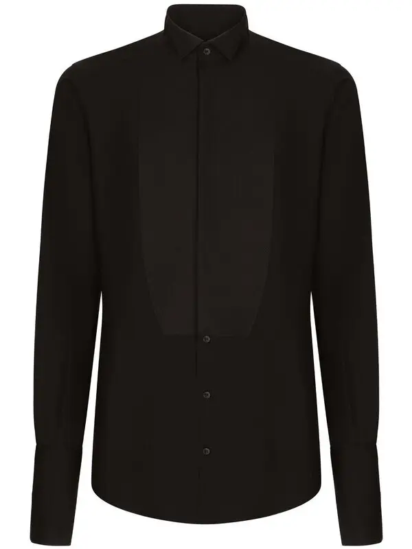 Dolce & Gabbana Gold-fit Cotton Tuxedo Shirt