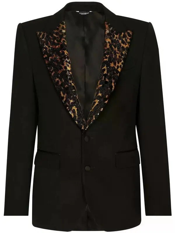 Dolce & Gabbana Sicilia-fit Leopard-print Tuxedo Blazer