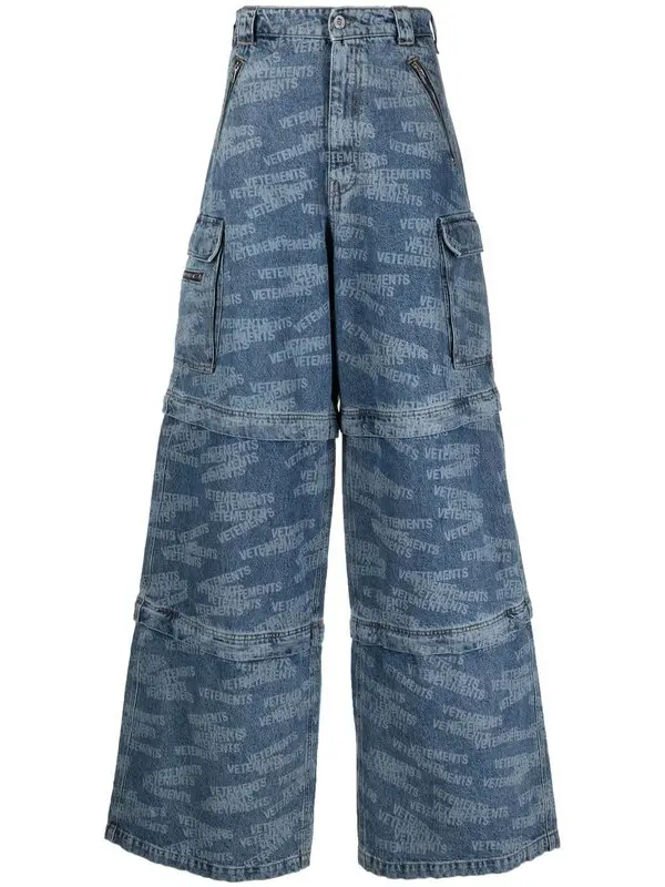 Vetements Logo-print Transformer Jeans