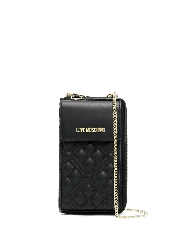 Moschino Quilted Chain-strap Wallet
