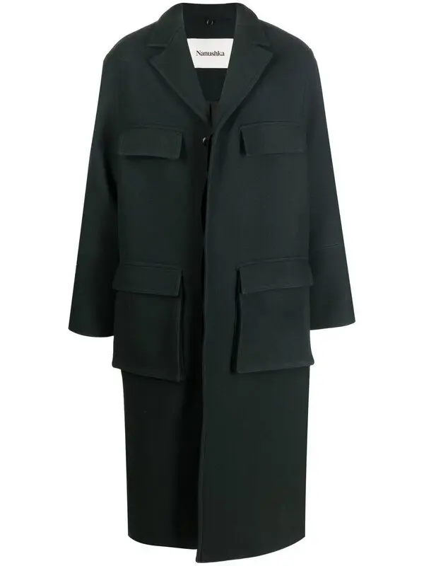 Nanushka Single-breasted Long Coat