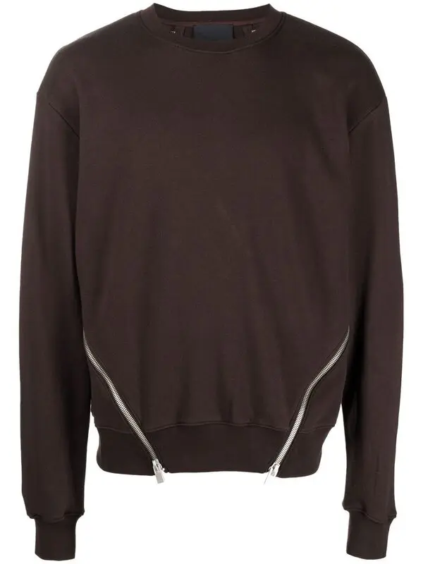 HELIOT EMIL Zip-details Cotton Sweatshirt