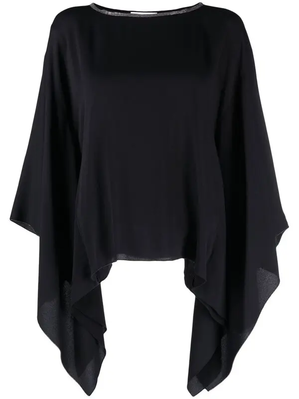 Fabiana Filippi Draped-sleeve Blouse - Black