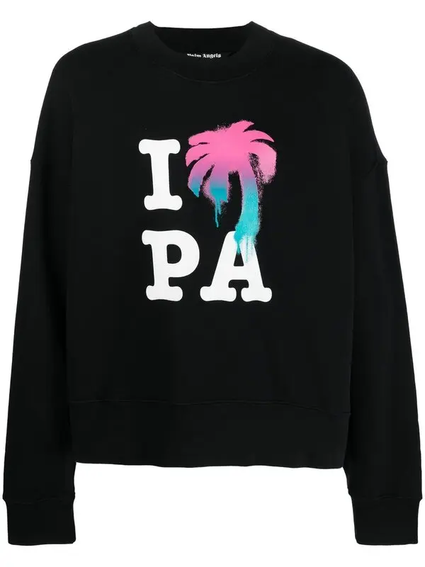 Palm Angels I Love Pa Crewneck Sweatshirt