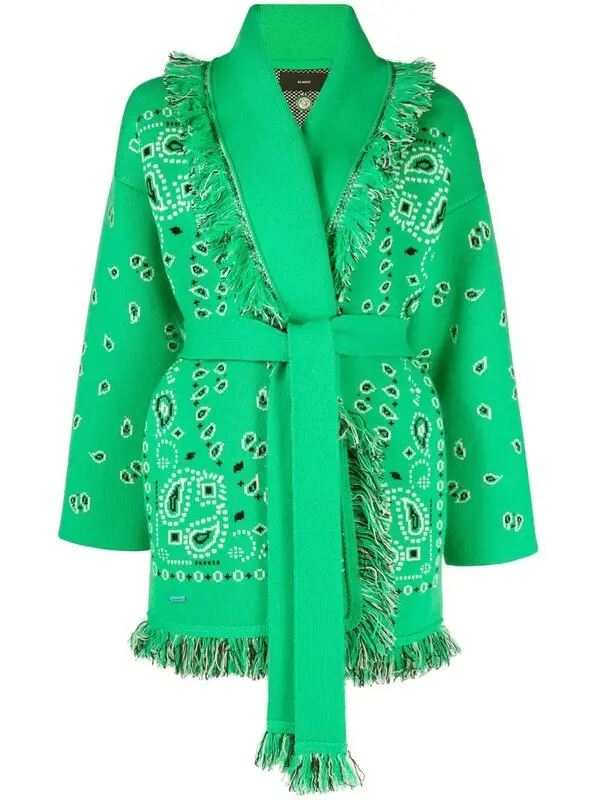 Alanui Bandana Belted Cardigan
