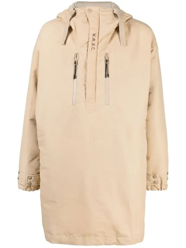 WHITE MOUNTAINEERING Half Zip-up Padded Coat - Brown