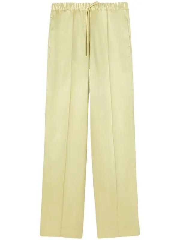 JIL SANDER Glossy Trousers - Neutrals