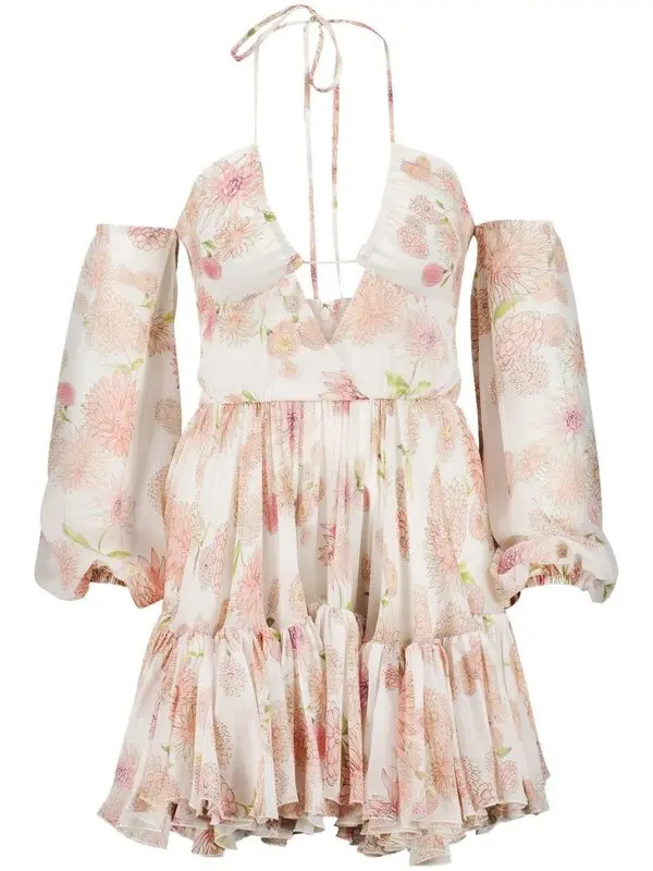 Giambattista Valli Floral-print Ruffled Mini Dress