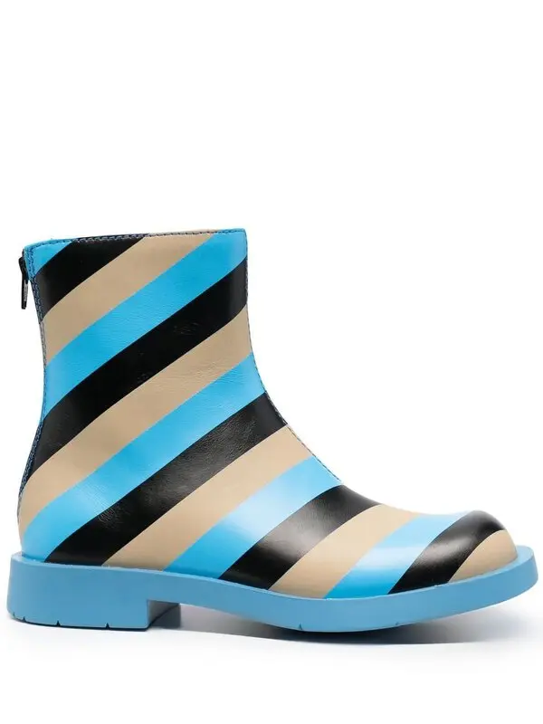 Camper Striped Ankle Boots - Blue