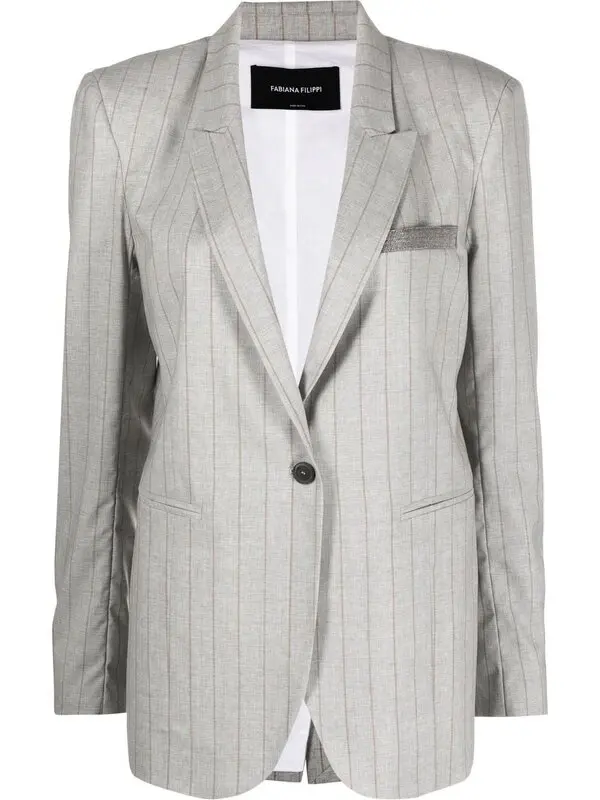 Fabiana Filippi Pinstripe Single-breasted Blazer