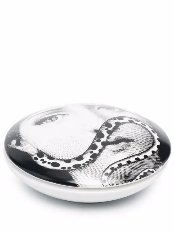 FORNASETTI Tema E Variazioni Round Box - White