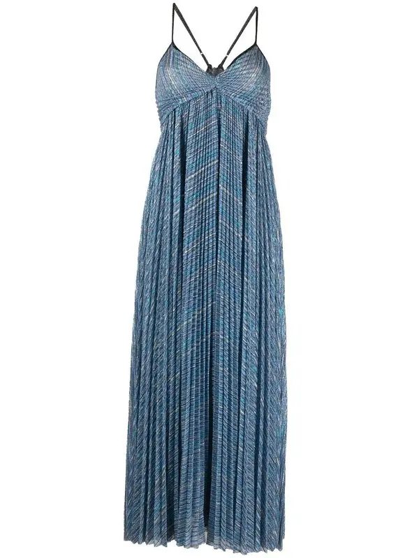 FORTE_FORTE Pleated Empire-line Dress